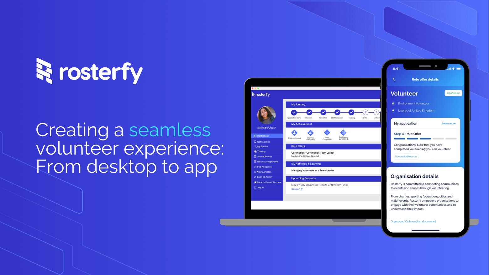 Rosterfy Volunteer App - Announcement