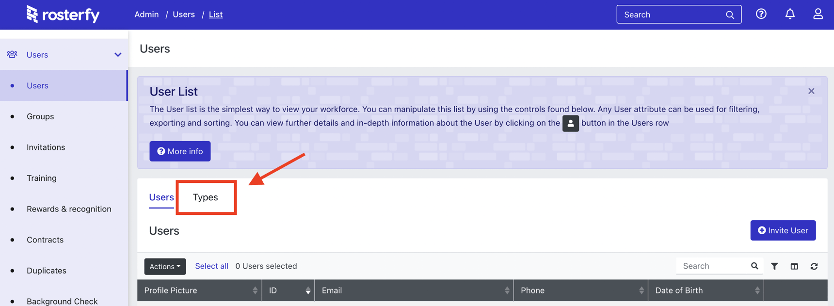 Creating a user type