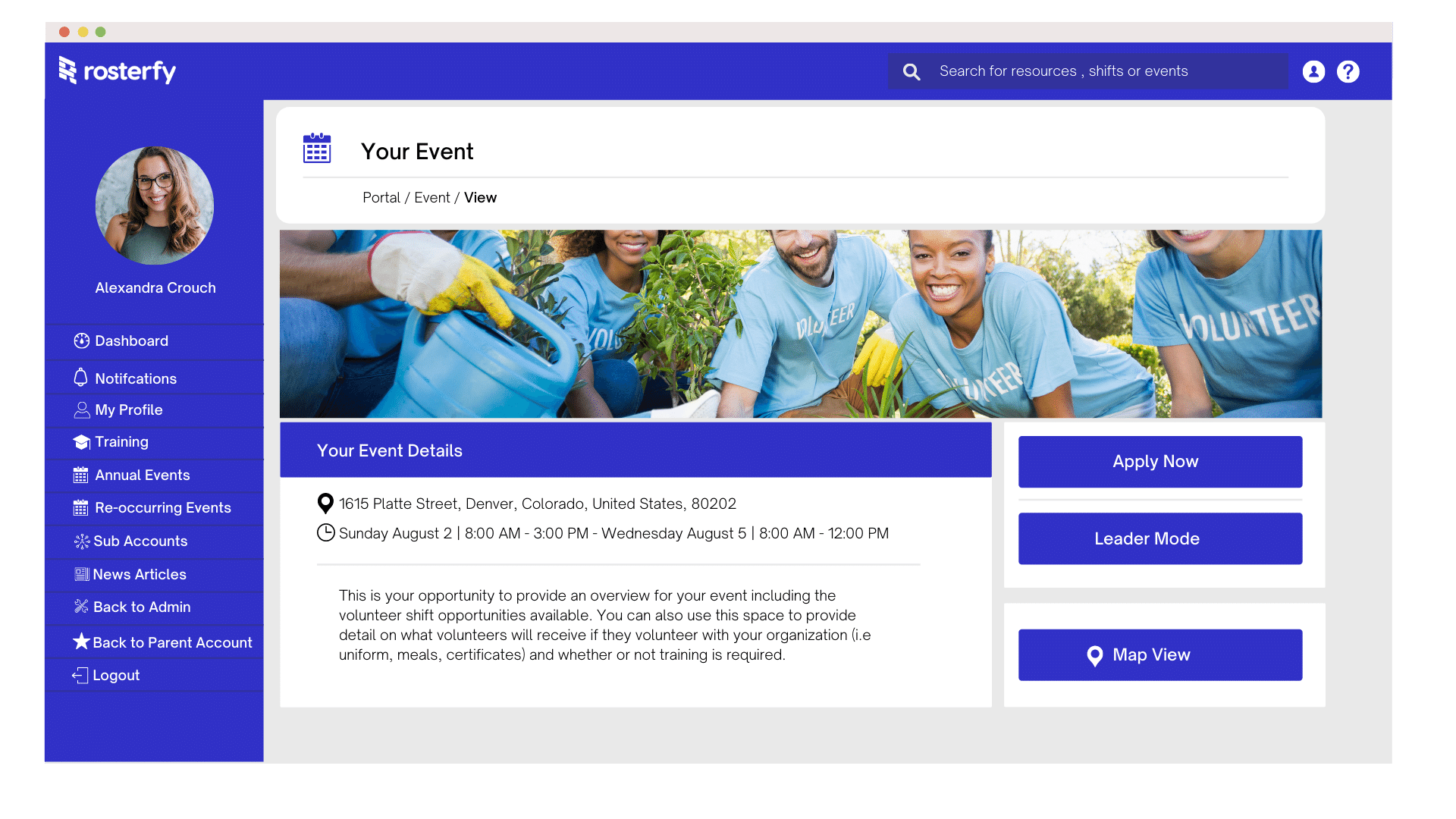 Volunteer Communication & Information Portal | Rosterfy
